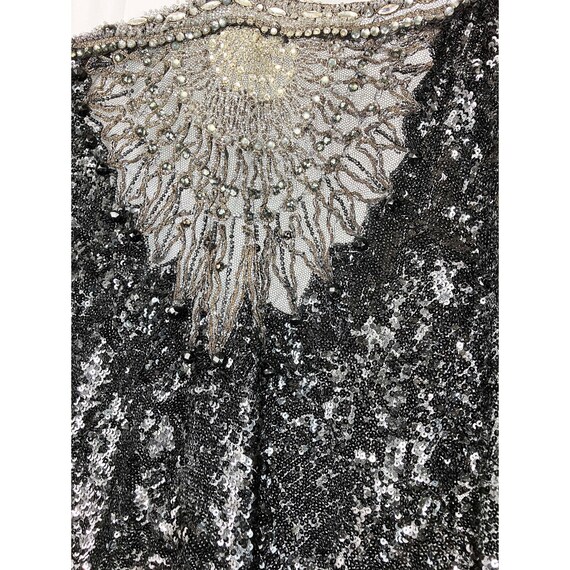 1920s VAMP Sequin Paste Stone Glass Bead Skirt Burles… - Gem