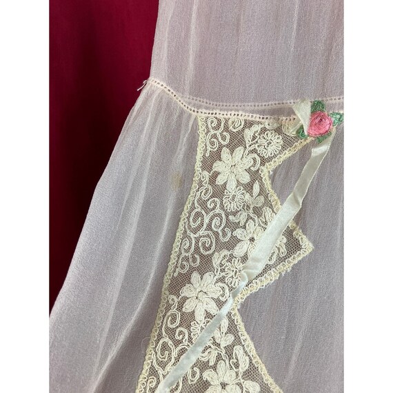 1920s Ethereal Silk Wedding Step In Romper SHEER Tro… - Gem