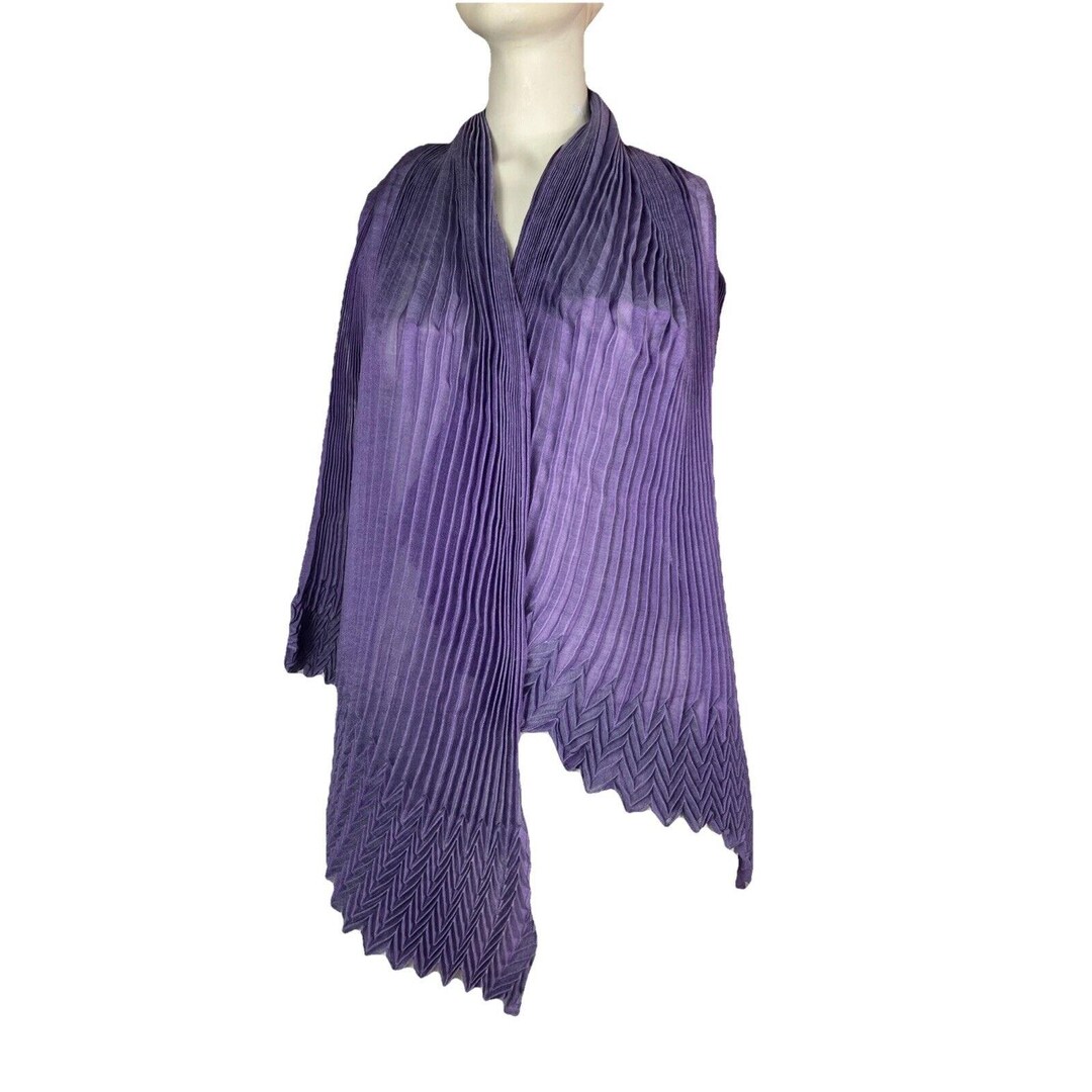 Vintage Bi Directional Pleat Scarf Chevron Purple Pleats Please - Etsy