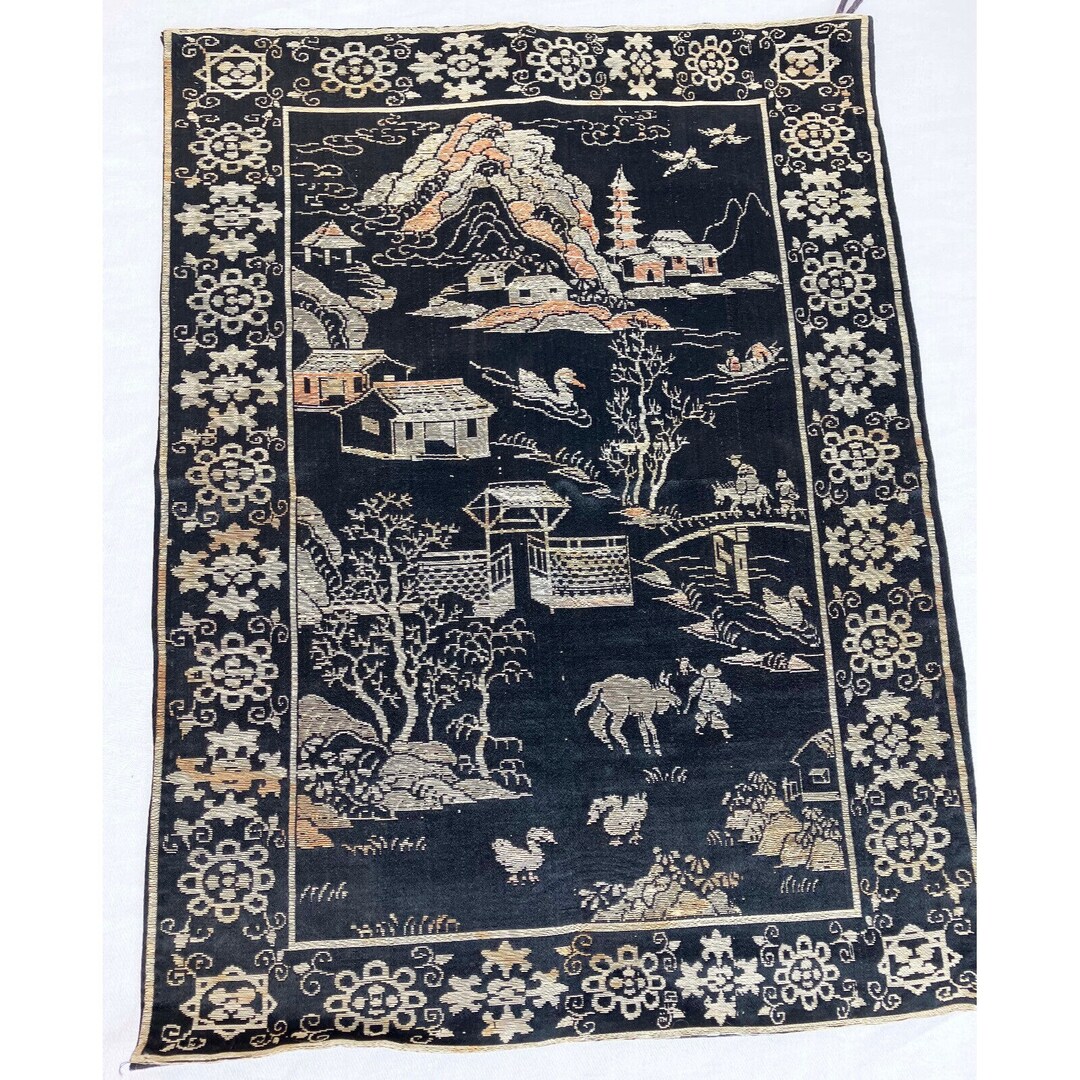 Antique Qing Kesi Weave Scenic Panel Chinese 19th C Black - Etsy