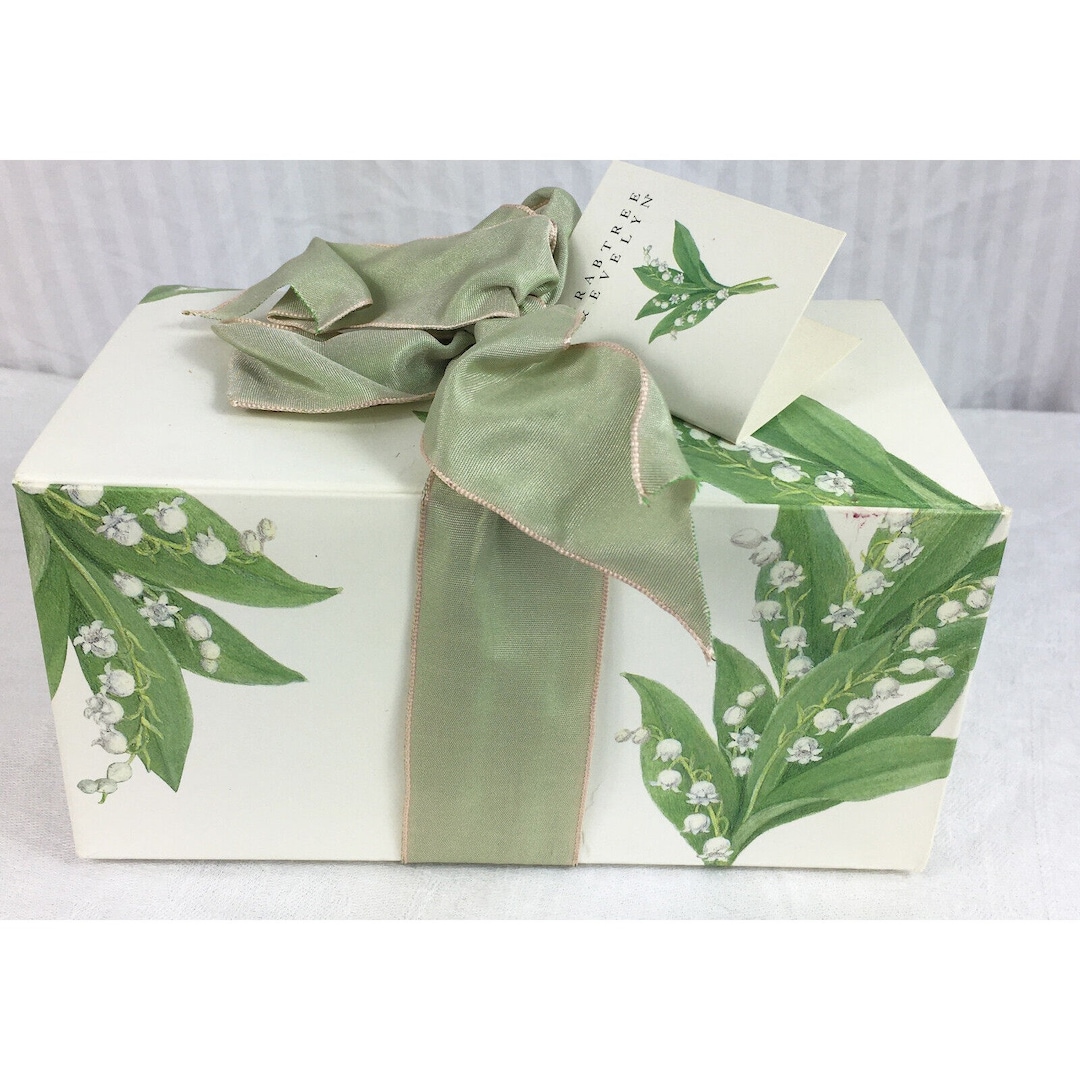 1999 Crabtree & Evelyn Lilly of the Valley Gift Cube 100g Talc 100G ...