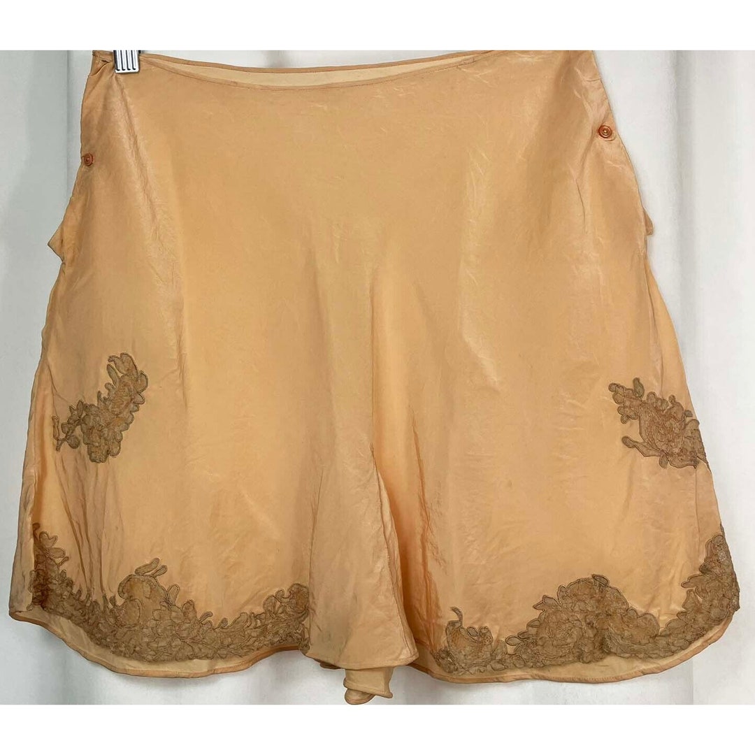 1920s 30s Silk Tap Pants PJ Bottom Peach W Lace - Etsy