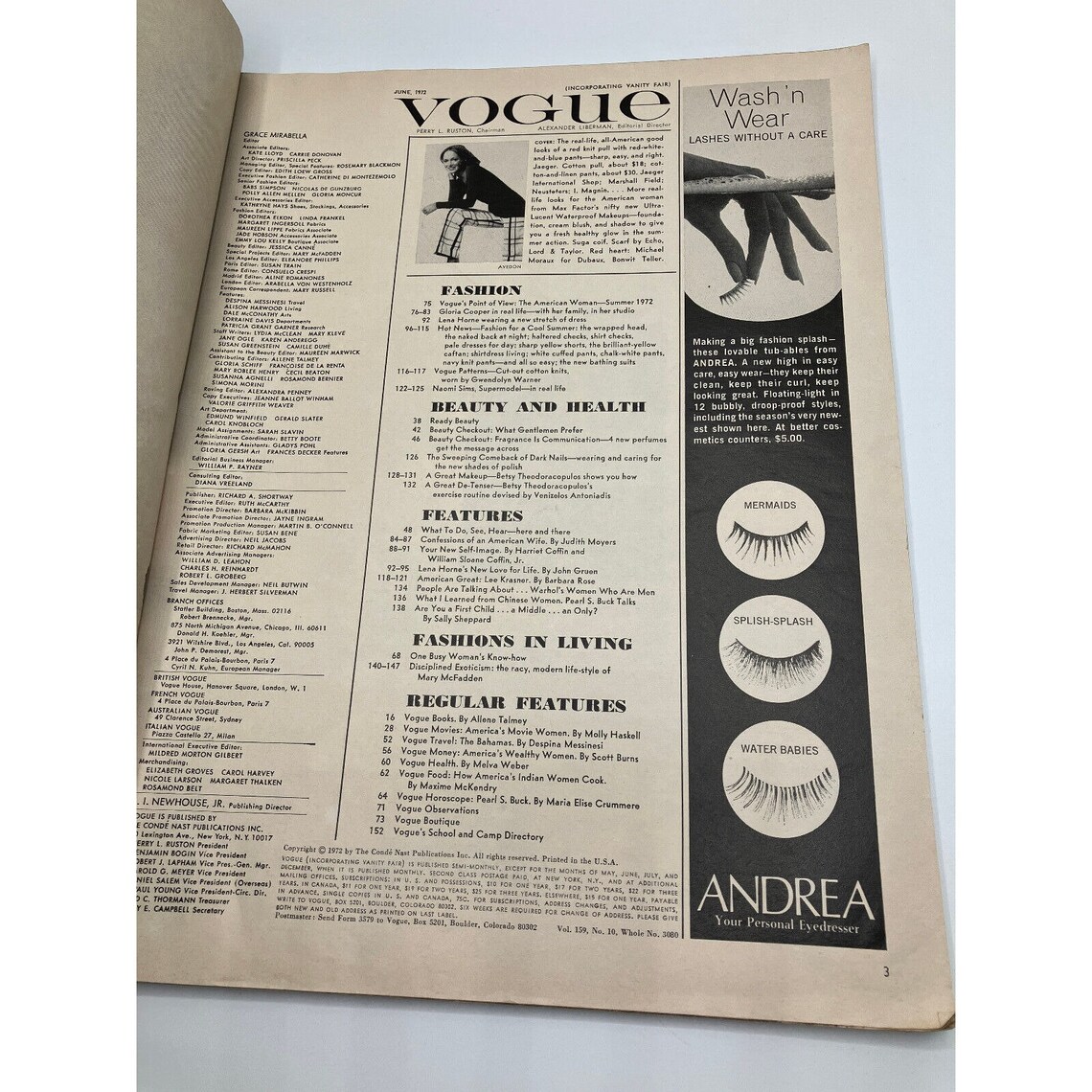 Vogue Magazine June 1972 Karen Graham Helmut Newton - Etsy