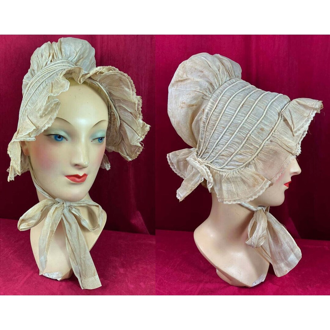 RARE Regency Day Bonnet C 1820s Early 19th C Antique White - Etsy