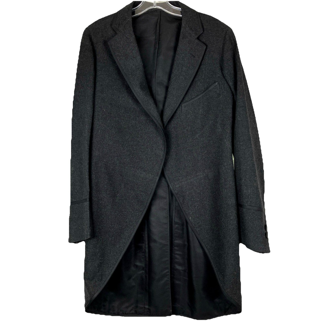 38 Edwardian 1910 - 20s Cutaway Jacket Gray Black Trim Wedding NYE - Etsy