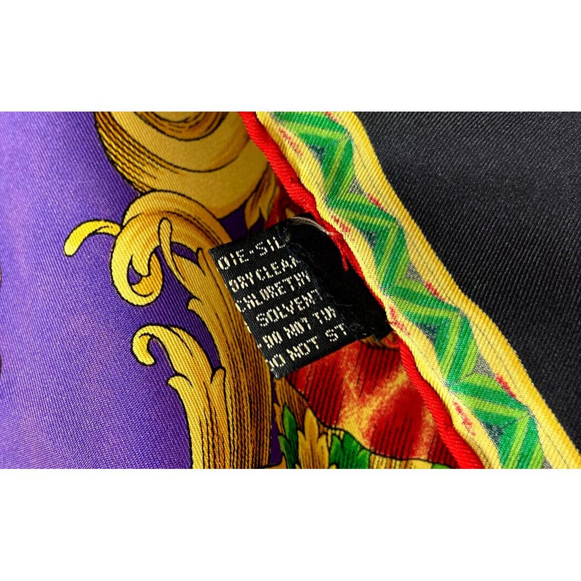 RARE Vintage Early 90s Atelier Gianni Versace Jester Baroque Scarf Silk ...