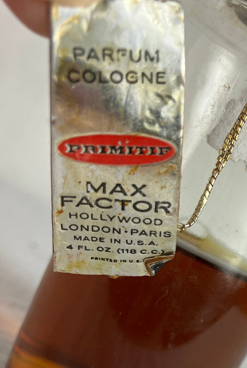 Vintage Primitif by Max Factor Splash Perform Cologne Partial Bottle ...