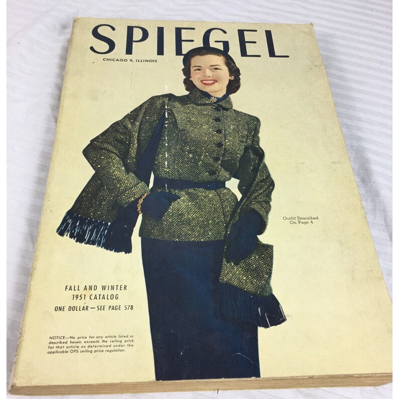 1951 Lg Format 500 Pages Spiegel Catalog Woman's - Etsy