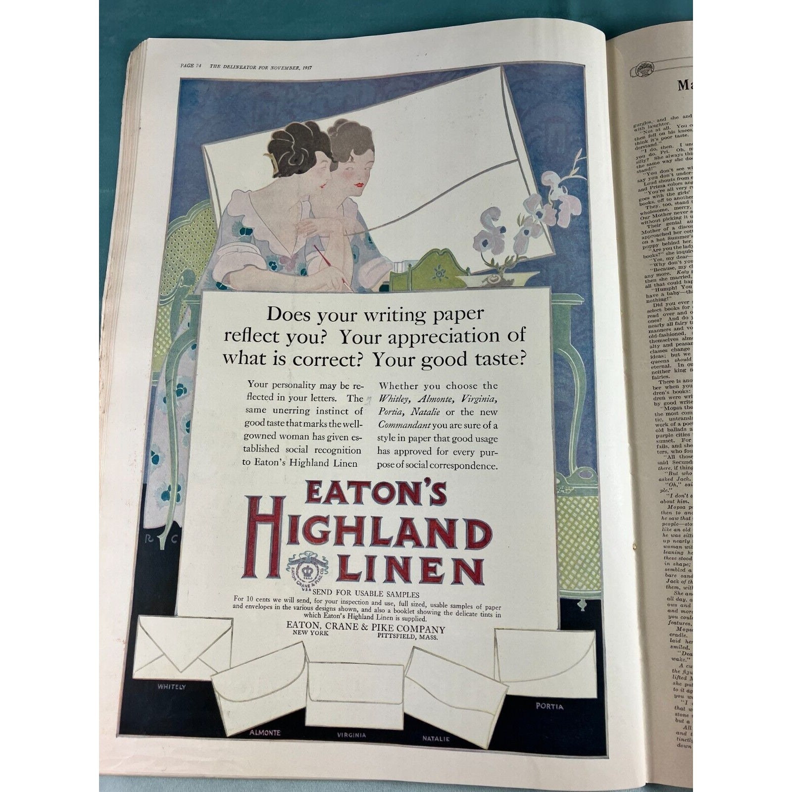 The Delineator Nov 1917 Color Fashion Plate Edwardian Magazine - Etsy