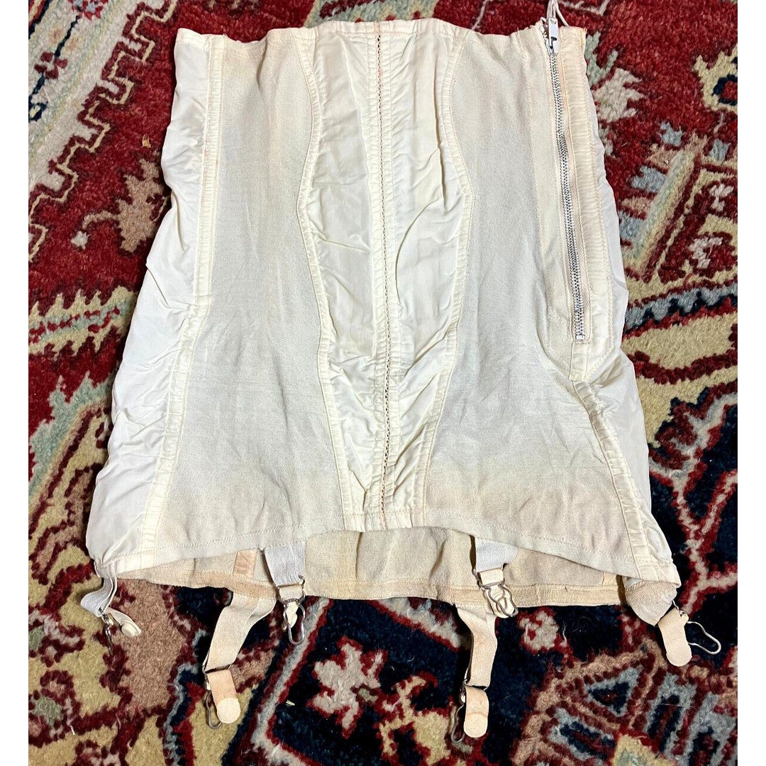 Size 28 Gossard Narroline Bottom Girdle Attached Garters Waist Shaping ...