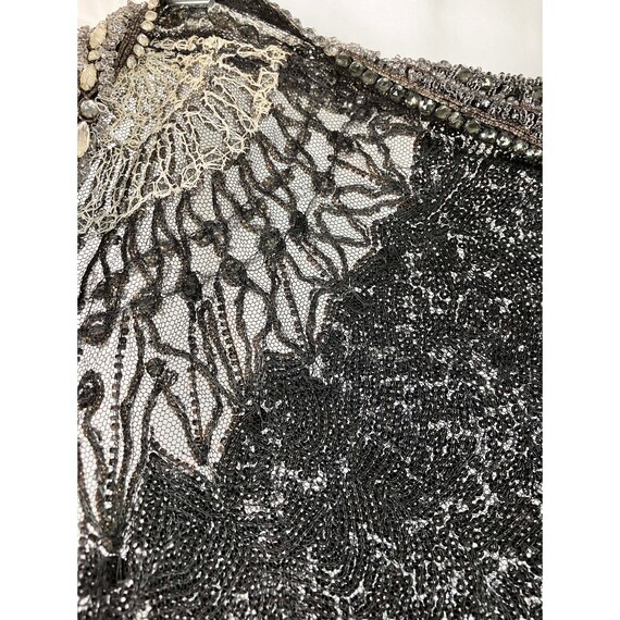 1920s VAMP Sequin Paste Stone Glass Bead Skirt Burles… - Gem