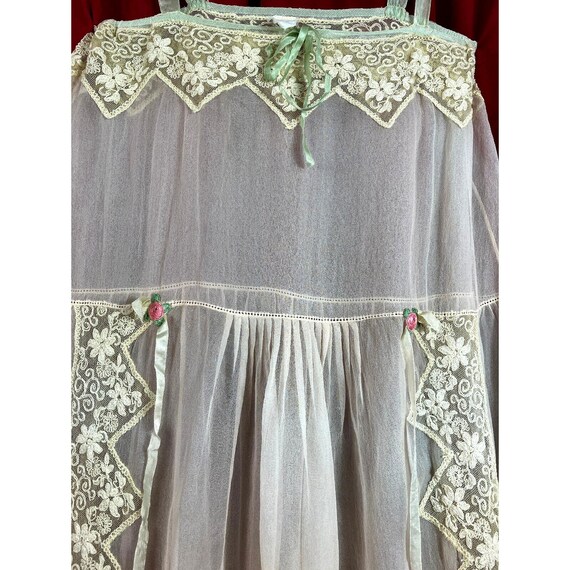 1920s Ethereal Silk Wedding Step In Romper SHEER Tro… - Gem