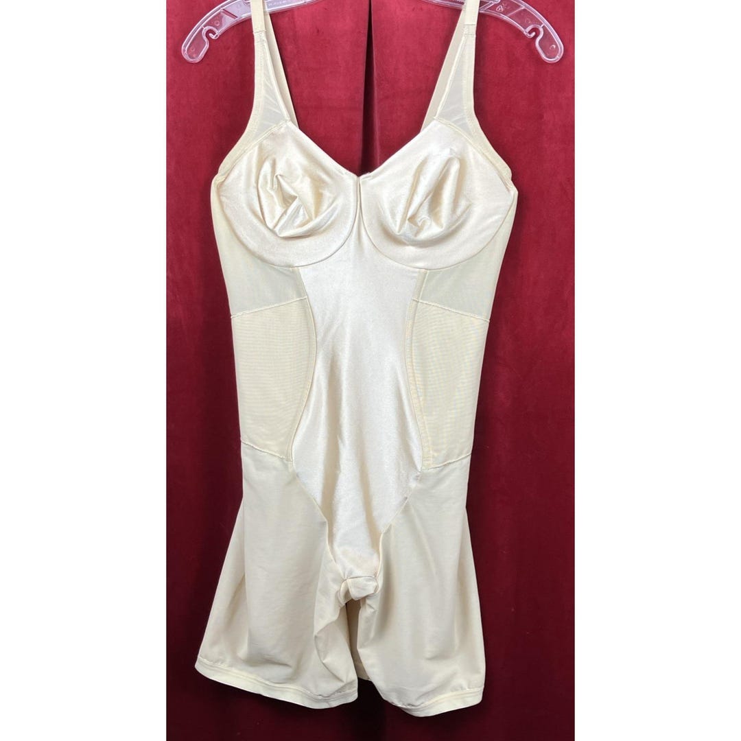 Vintage 38 D Wacoal Satin Panel Long Line Body Girdle Garter Sissy - Etsy