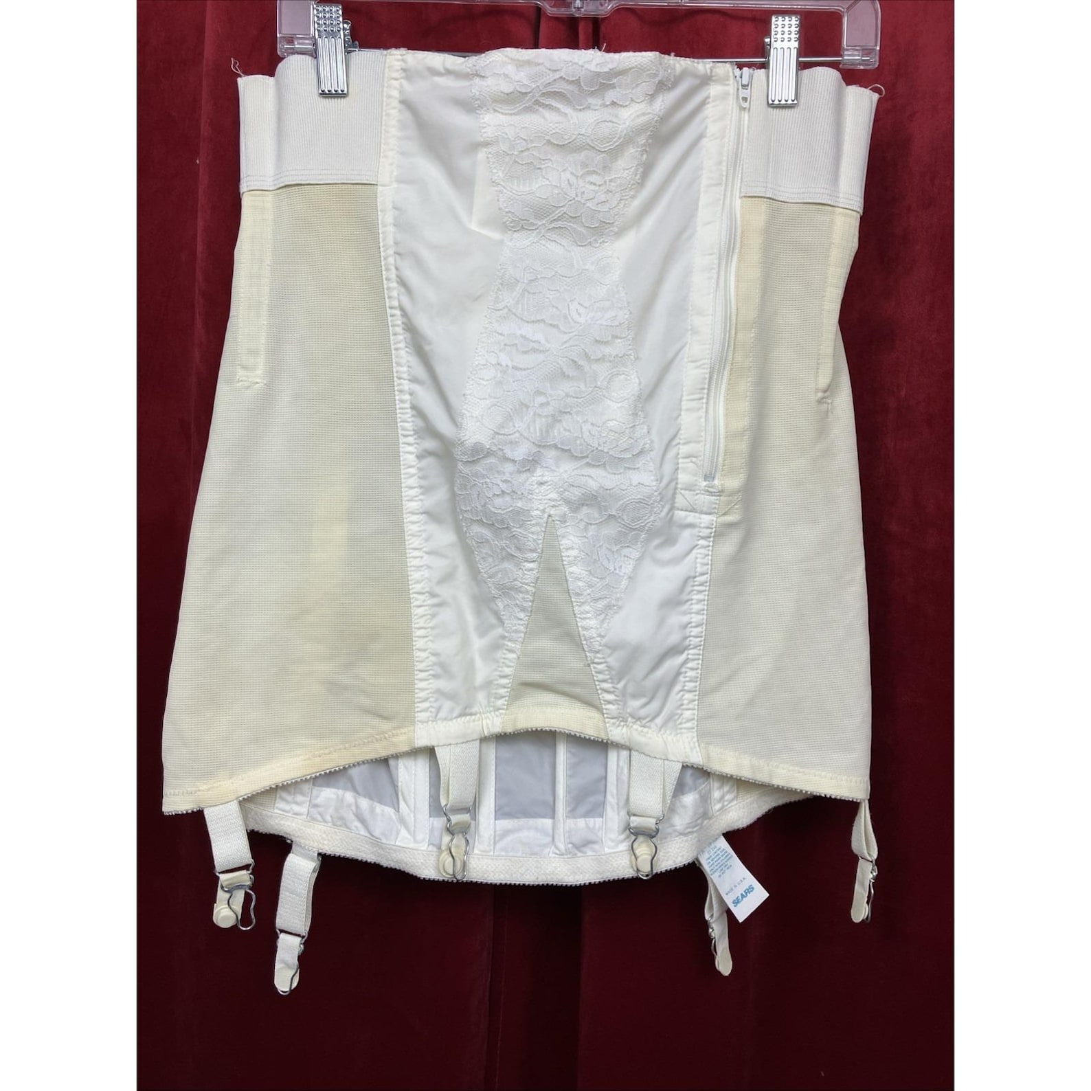 Sz 32 Vintage Sears 70s 80s Panel Bottom Girdle High Waist Sissy Pin Up ...
