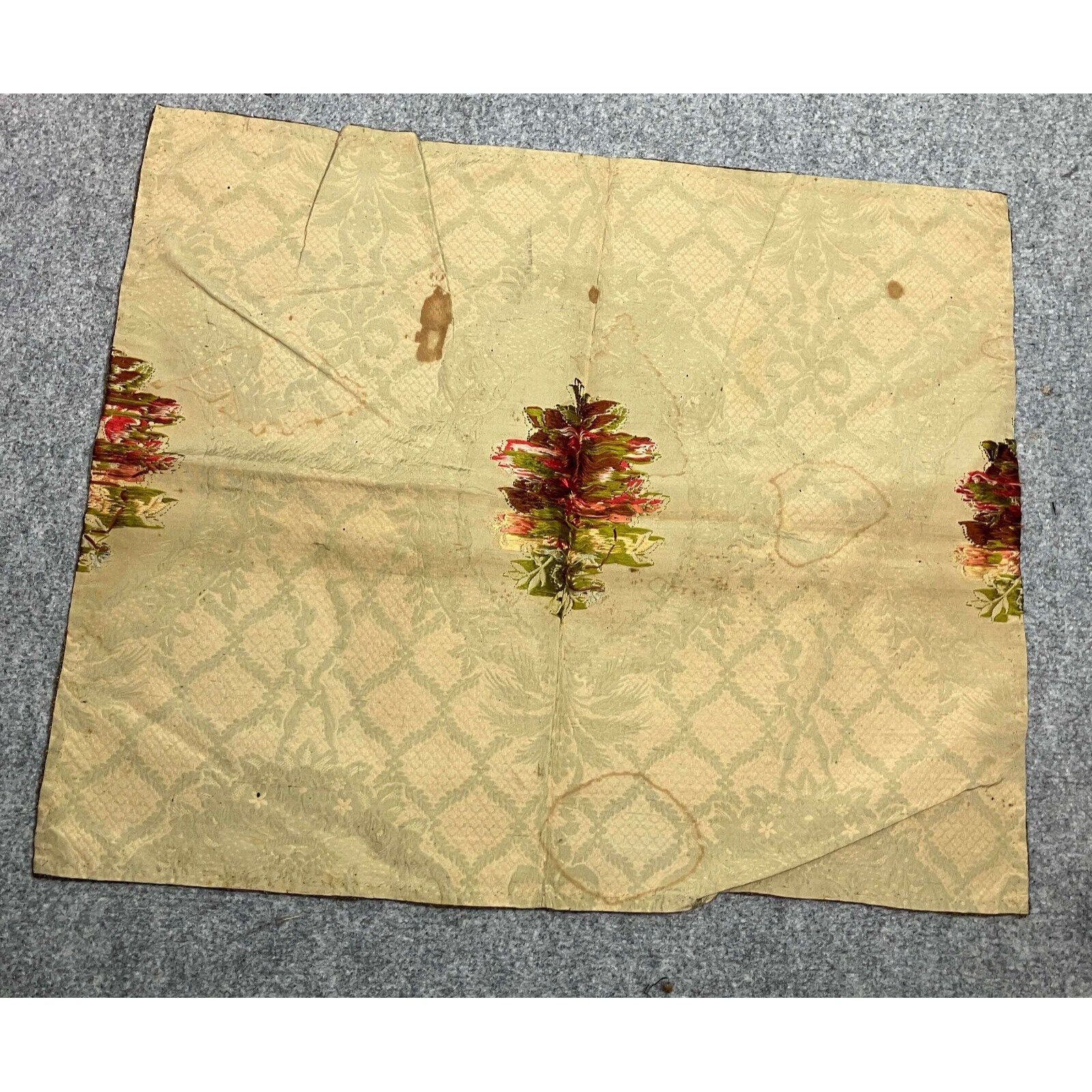 Antique 18th C Brocade Embroidery Textile Cloth 1700s - Etsy