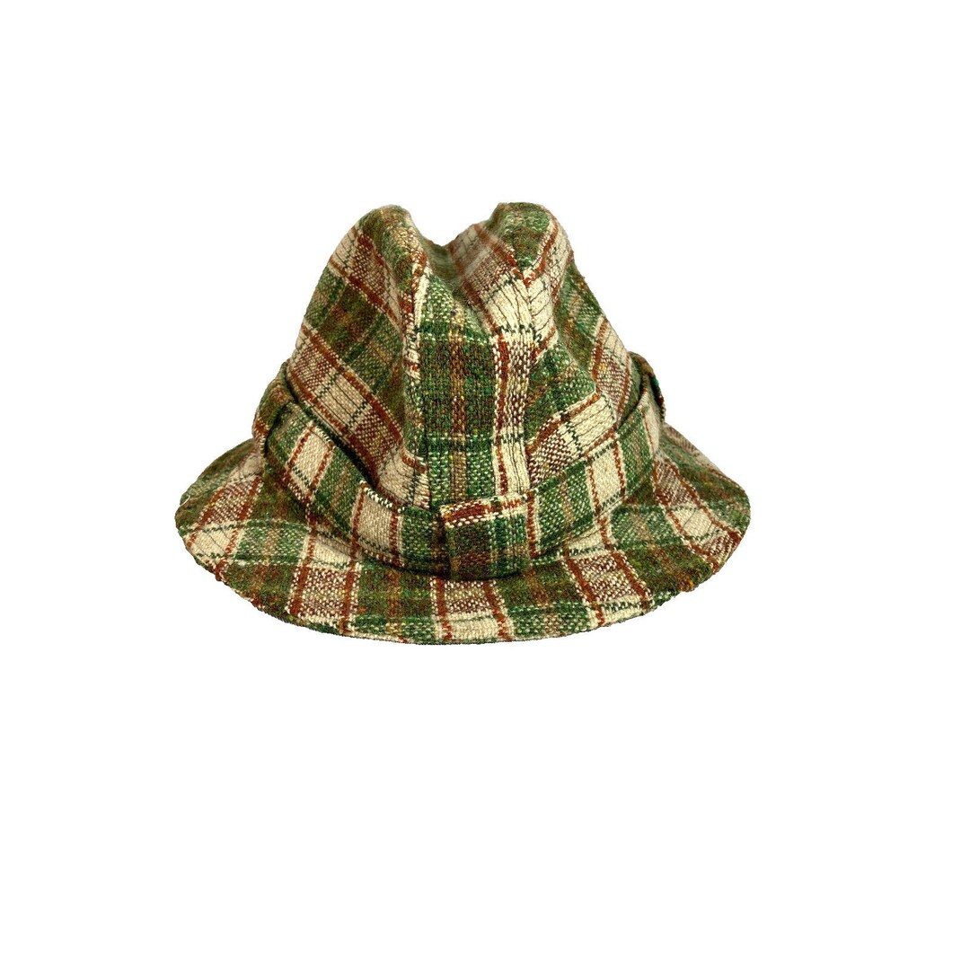 7 1/8 Vintage Donegal Hand Woven Tweed Plaid Hat Classic Highlands 58 ...