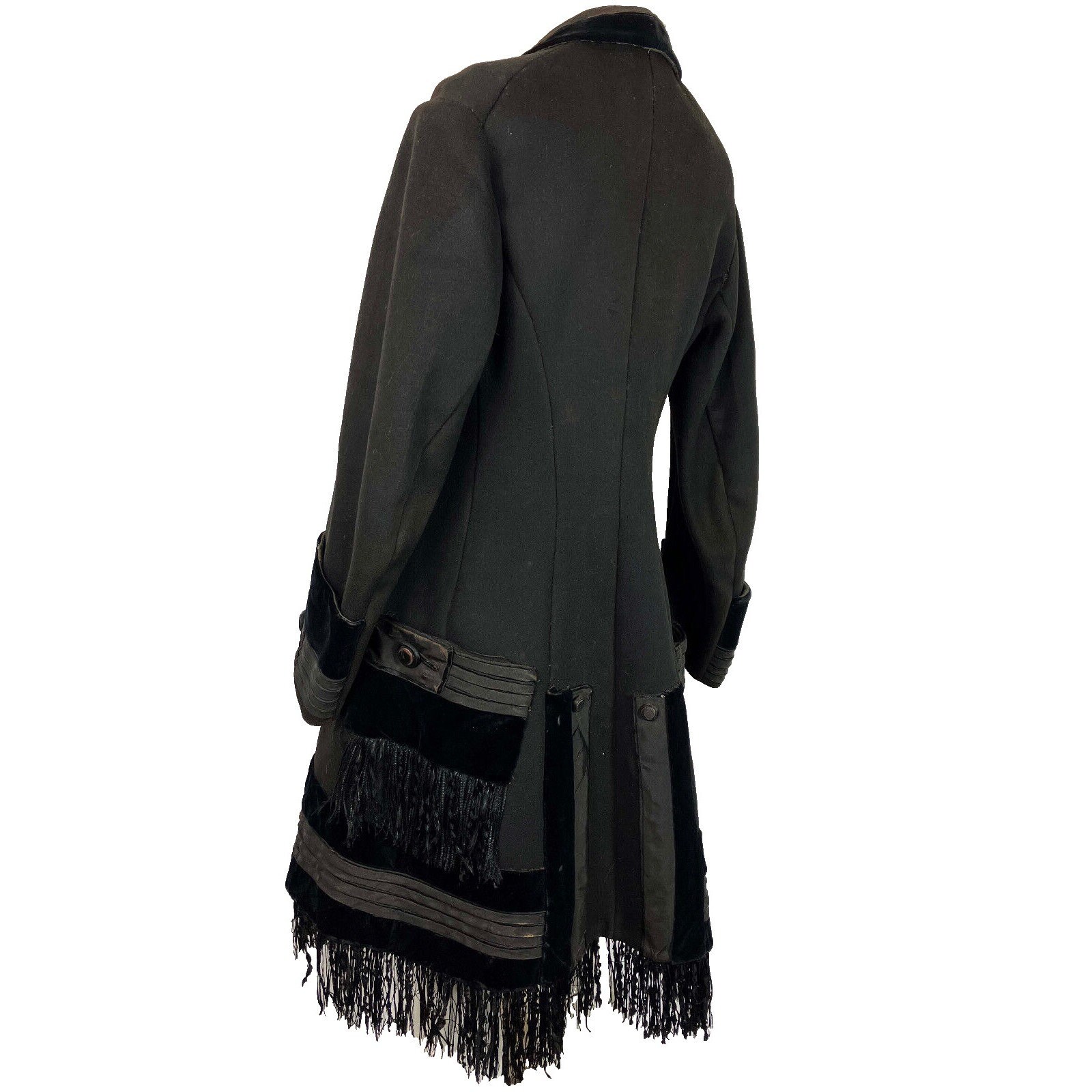RARE C 1880 - 82 Natural Form Bustle Era Coat Travel Wool Carriage ...
