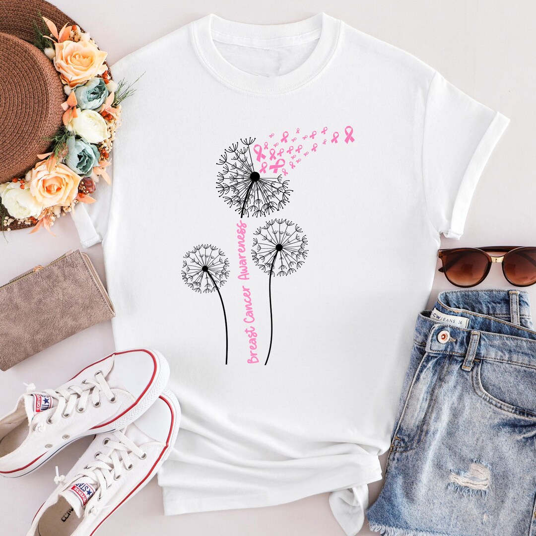 Breast Cancer Awareness Shirt, Cancer Awareness Sweatshirt, Dandelian ...