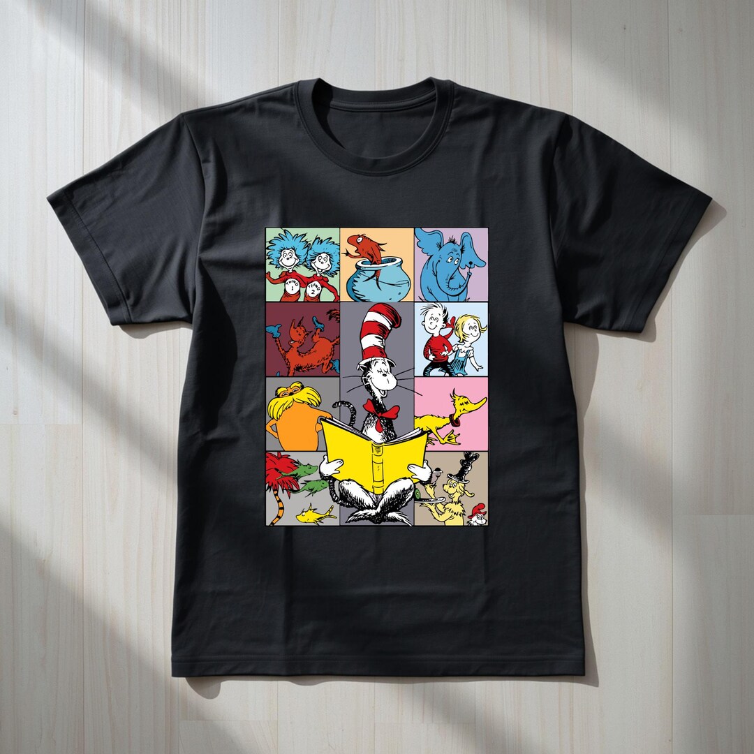Dr. Seuss Collage Shirt, Read Across America, Teacher Gift, the Lorax ...