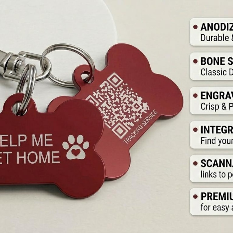 Qr Code Dog Tag - Etsy
