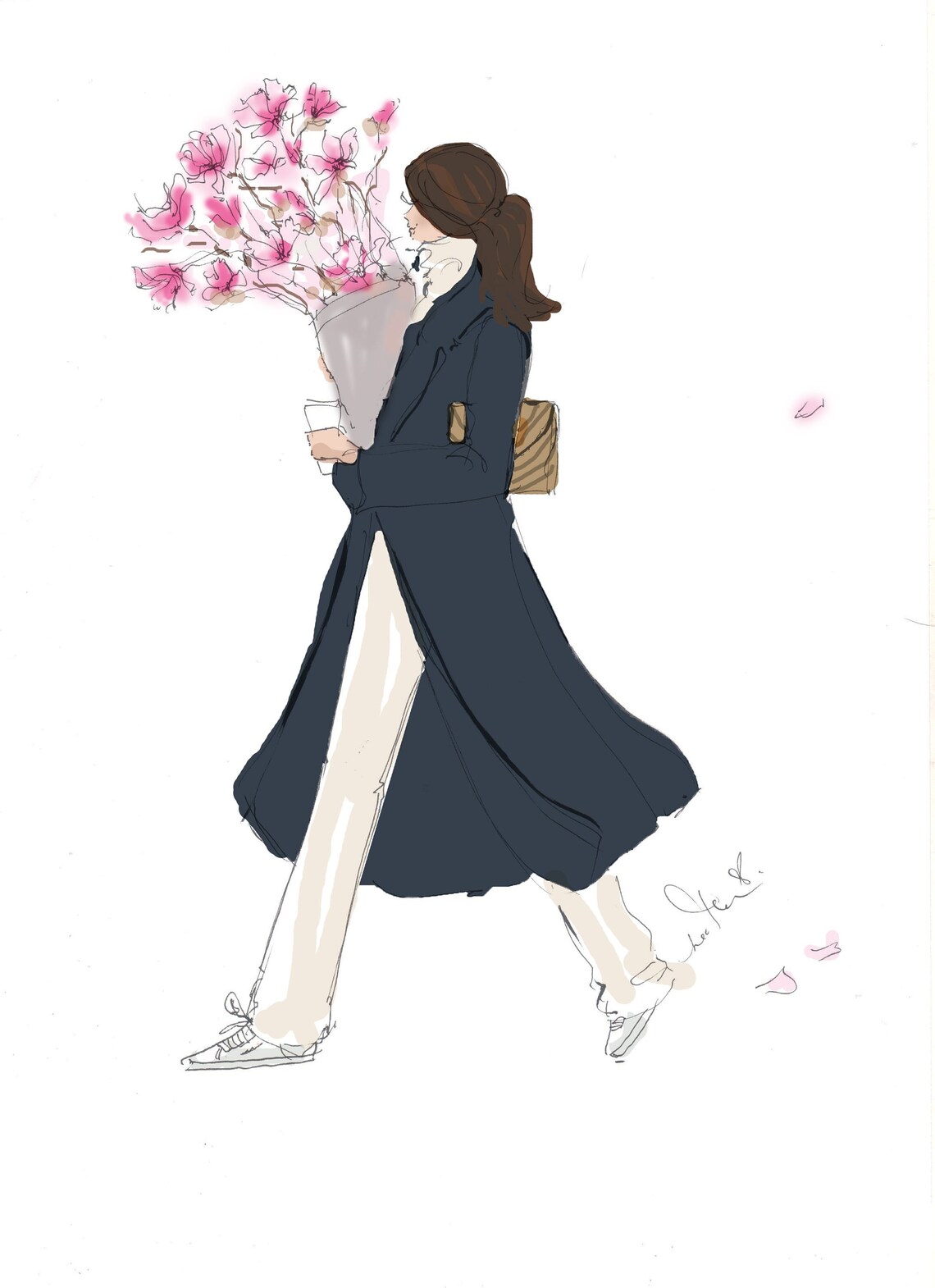 Spring Stationery Fashion Illustration Personalized - Etsy