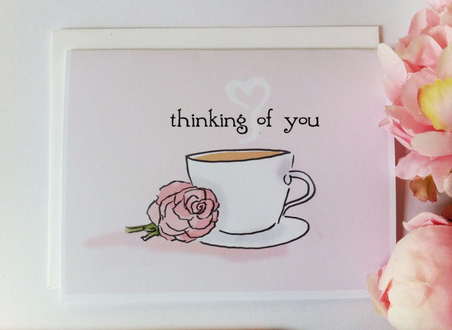 Thinking of You Tea Cup Cards Tea Lovers Cards Coffee Cards. Thinking ...