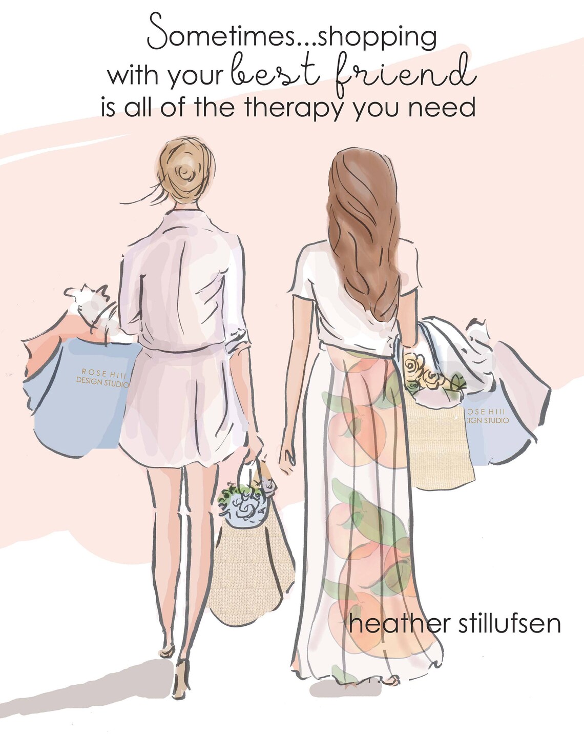 Best Friends Shopping With Your Best Friend Cards for - Etsy