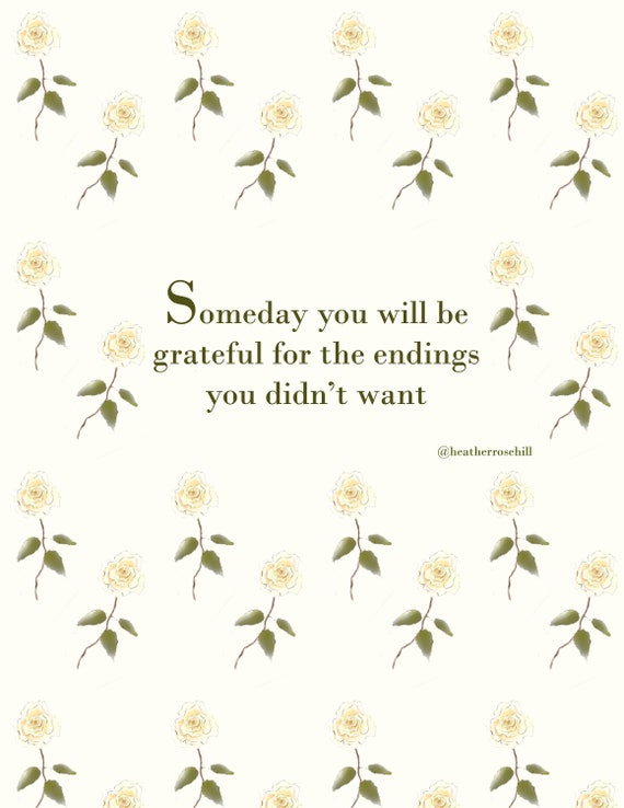 Encouragement Cards Endings Flower Note Cards Heather | Etsy