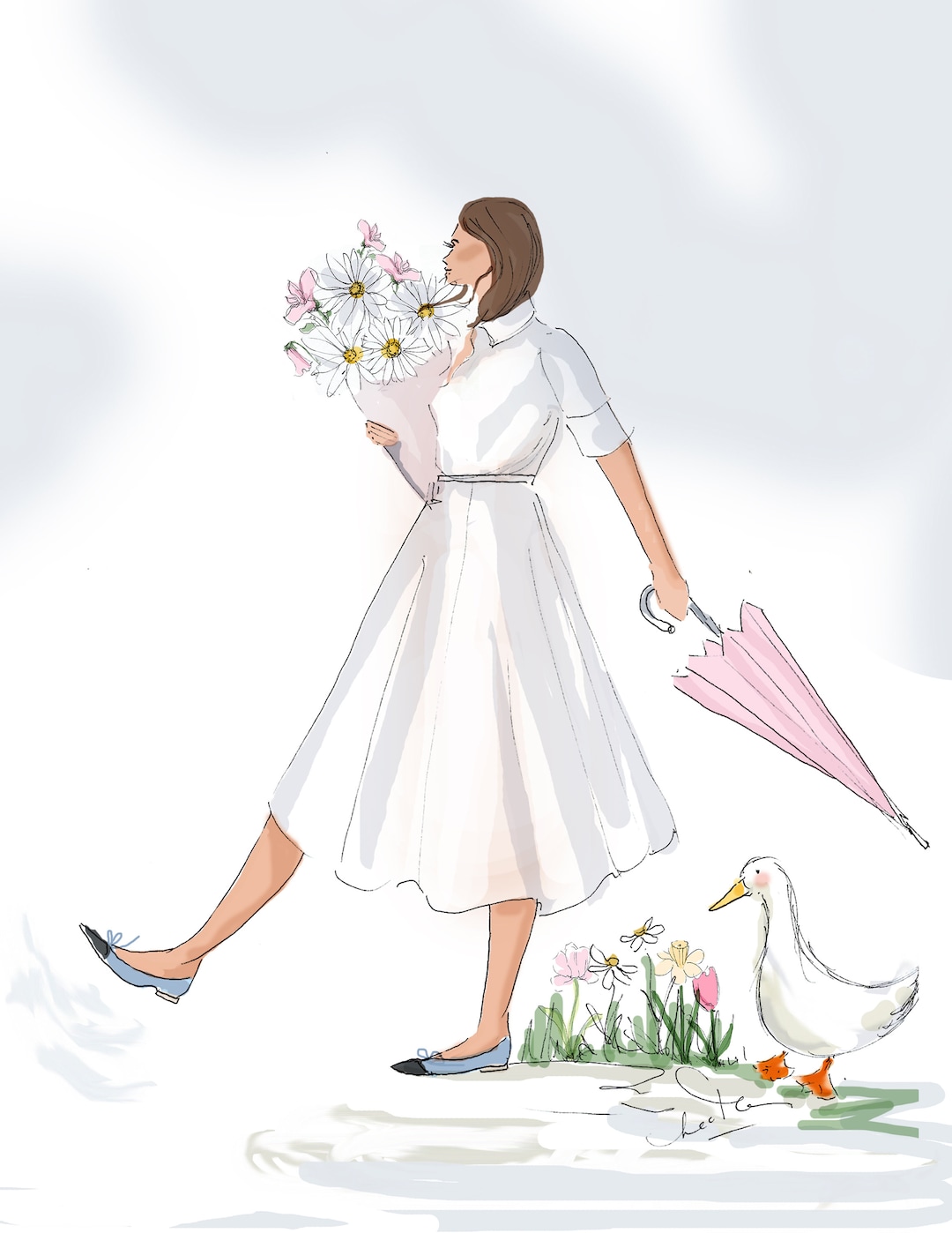 April Art - April Birthday April Birthday Art April Illustration - Etsy