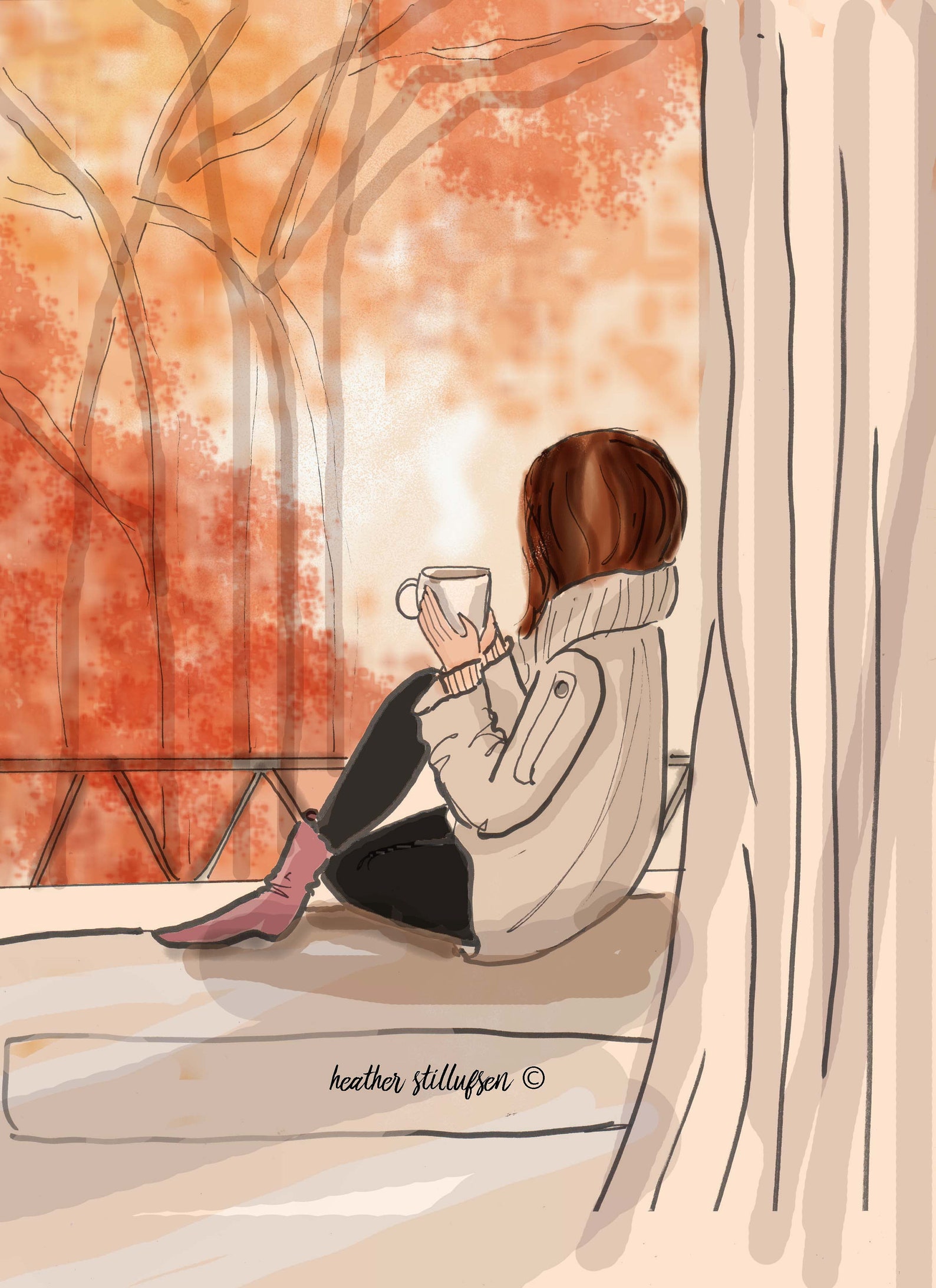 Autumn Views - Autumn Coffee Art - Heather Stillufsen Cards Heather ...