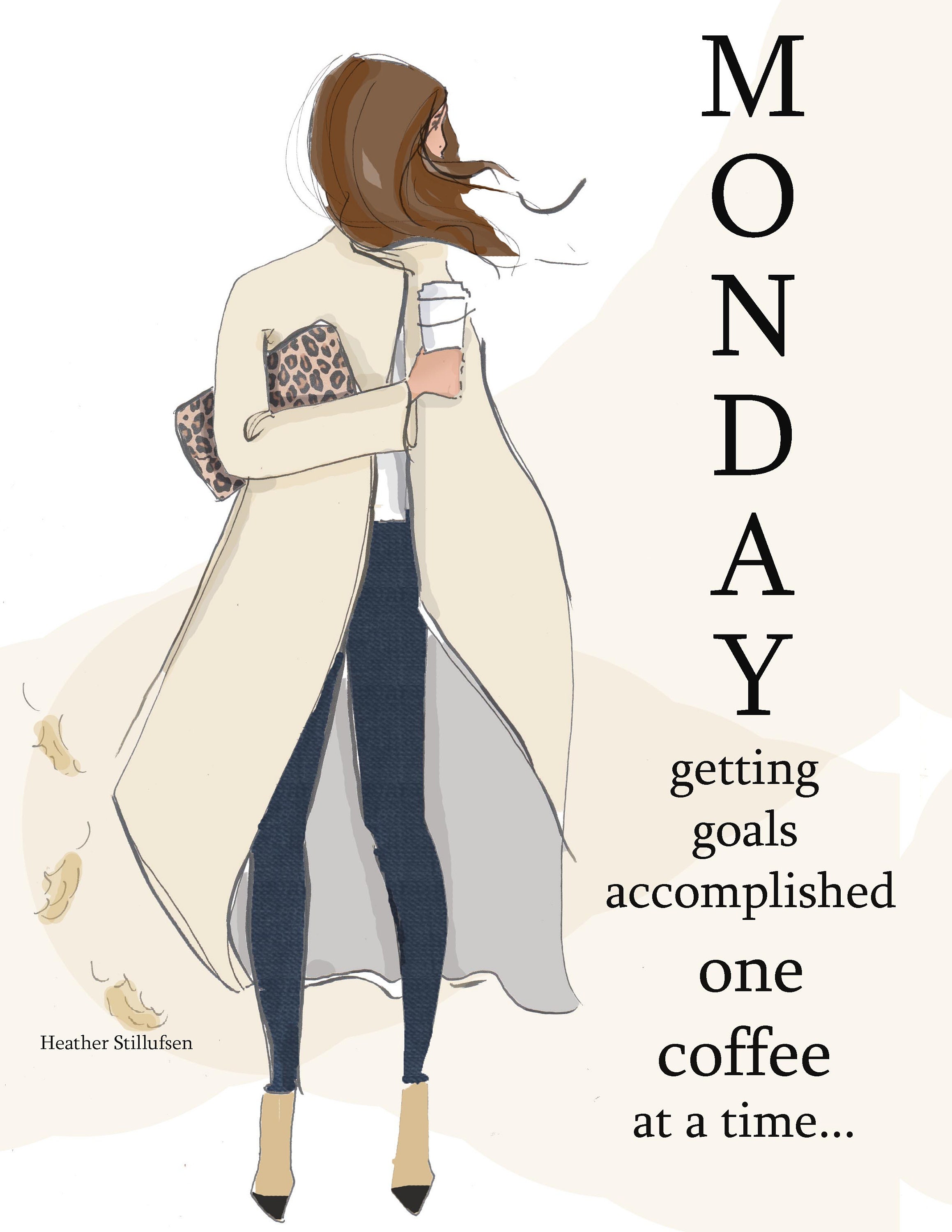 Monday Getting Goals Accomplished Heather Stillufsen Monday | Etsy
