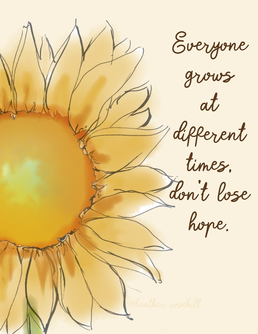 Encouragement Cards - Sunflower Cards - Flower Note Cards - Heather ...