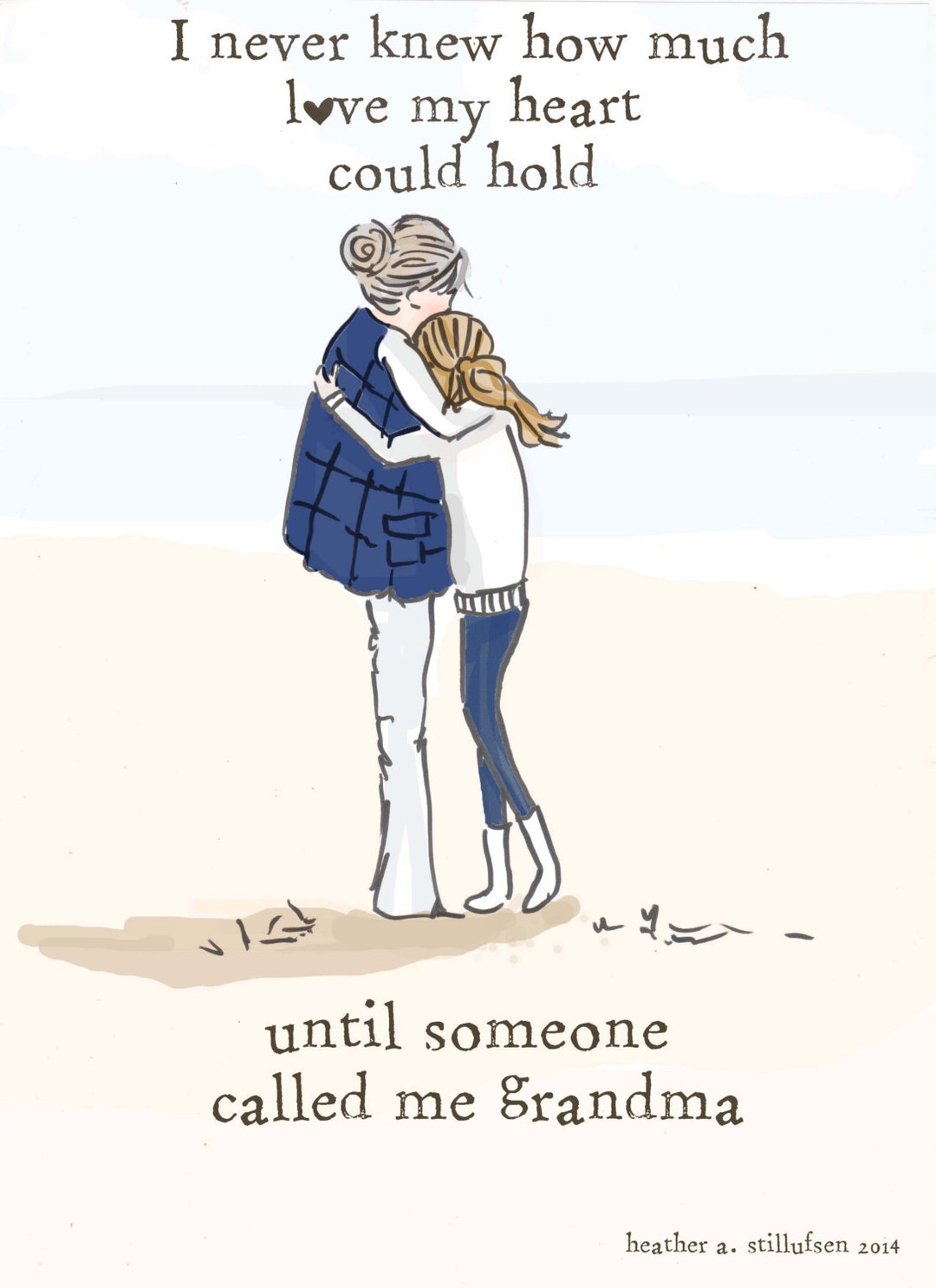 Grandma Family Wall Art Print - Grandma Wall Art - Art Print - Grandma ...