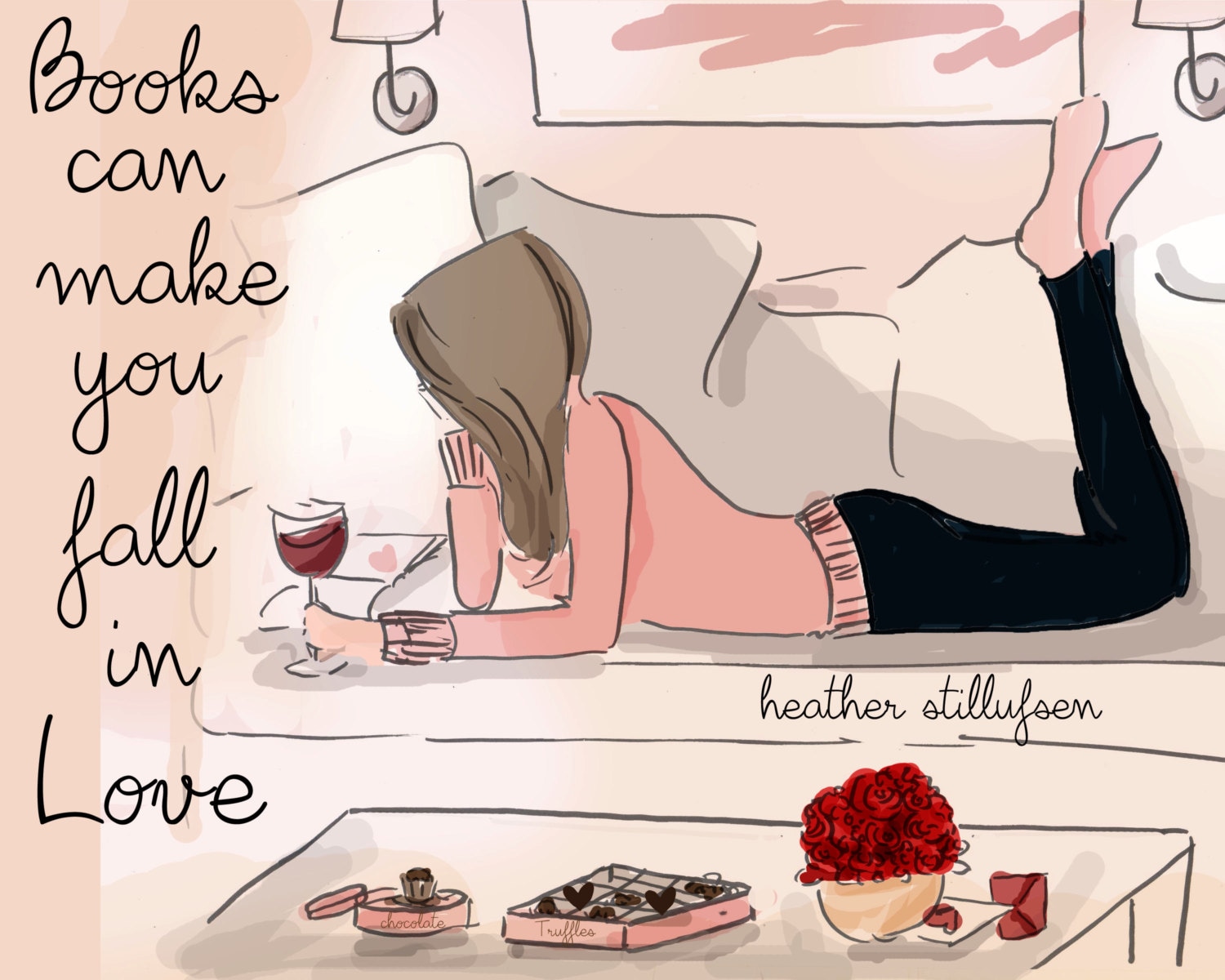 Books Can Make You Fall in LOVE Art for Women Quotes for | Etsy