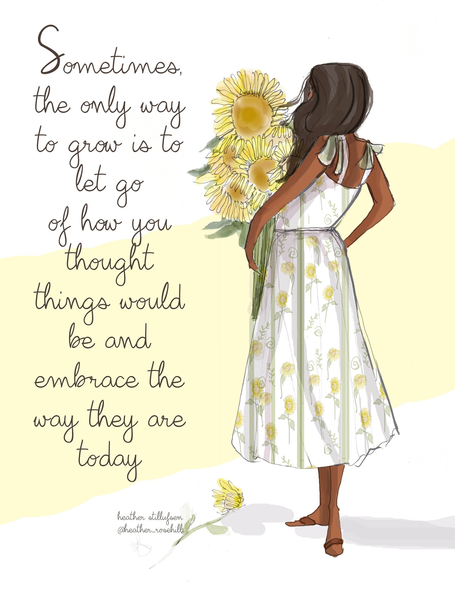 Sometimes the Only Way to Grow is to Let Go Sunflowers - Etsy