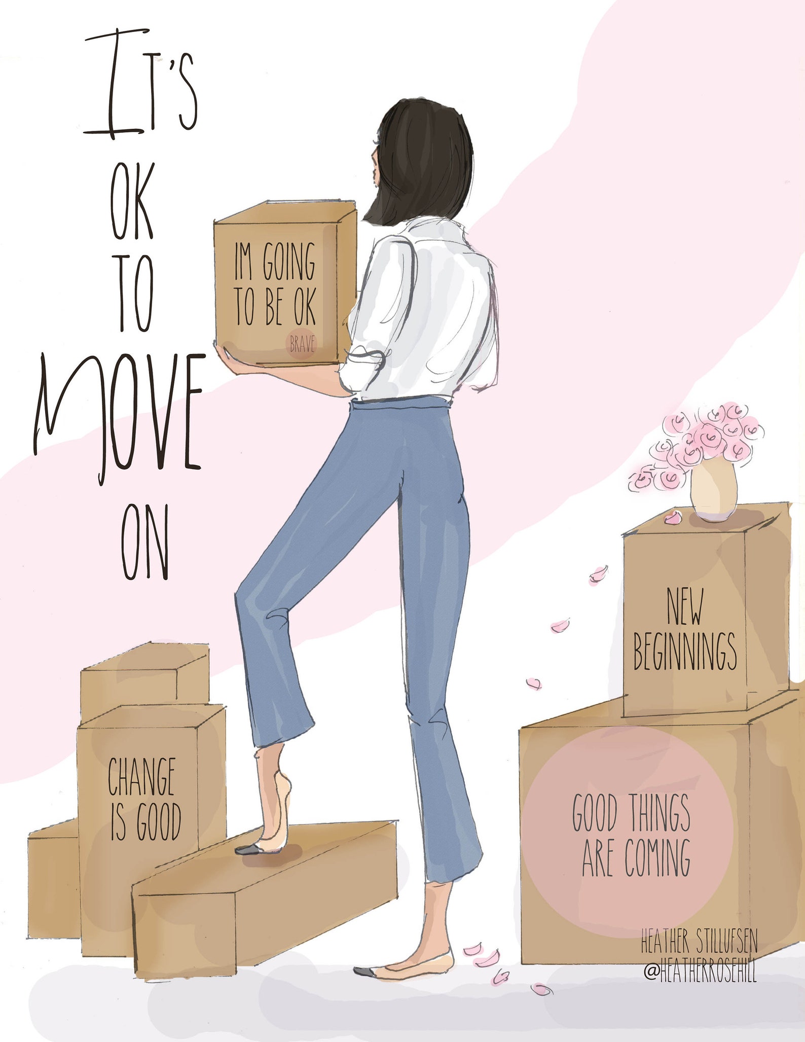 It's Ok to Move on - Encouragement Cards and Motivational Cards by ...