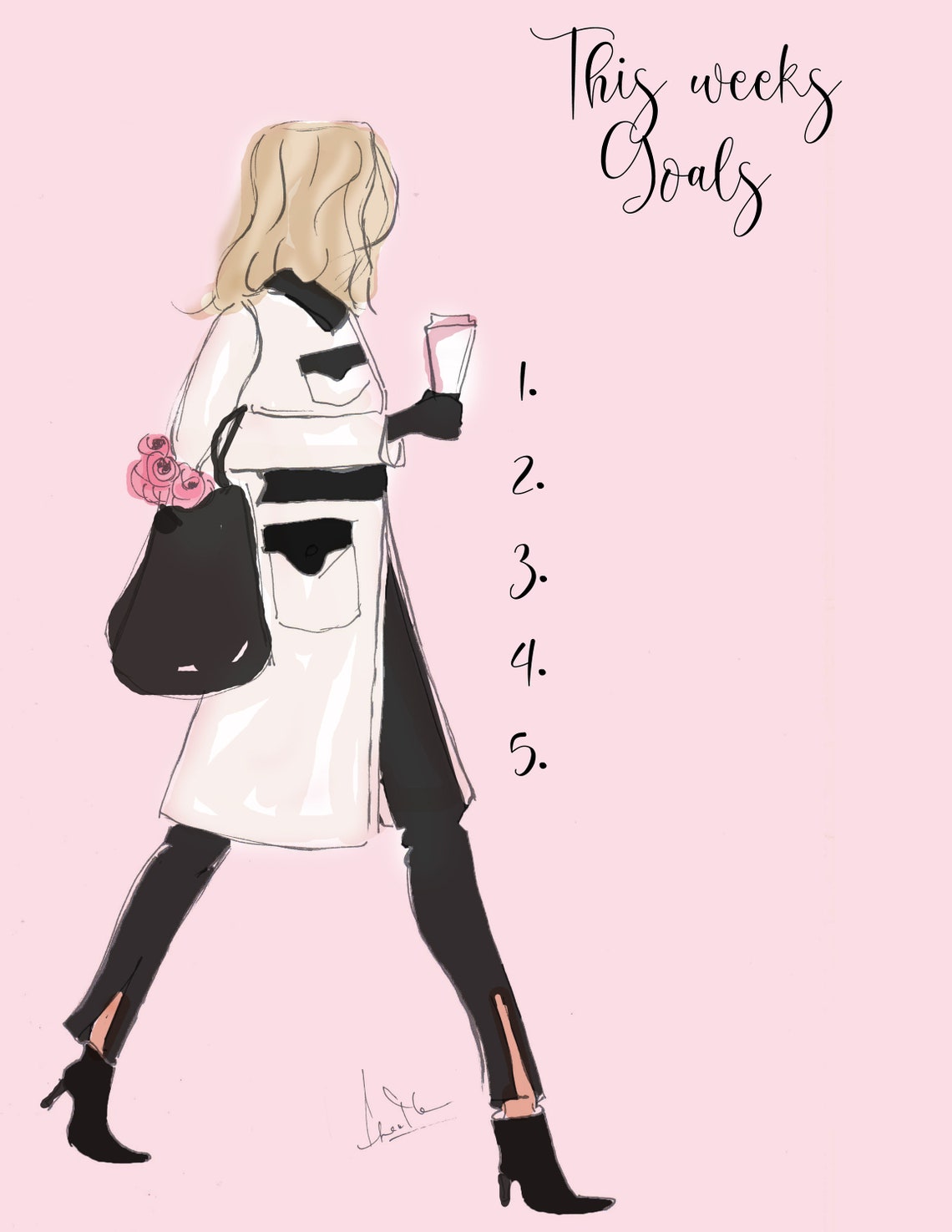 Weekly Goal List Download Goals - Printable - Heather Stillufsen ...