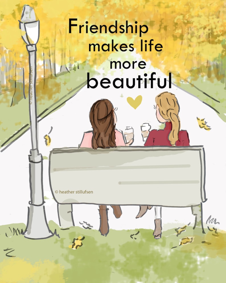 Friendship Makes Life More Beautiful Autumn Art for Women - Etsy