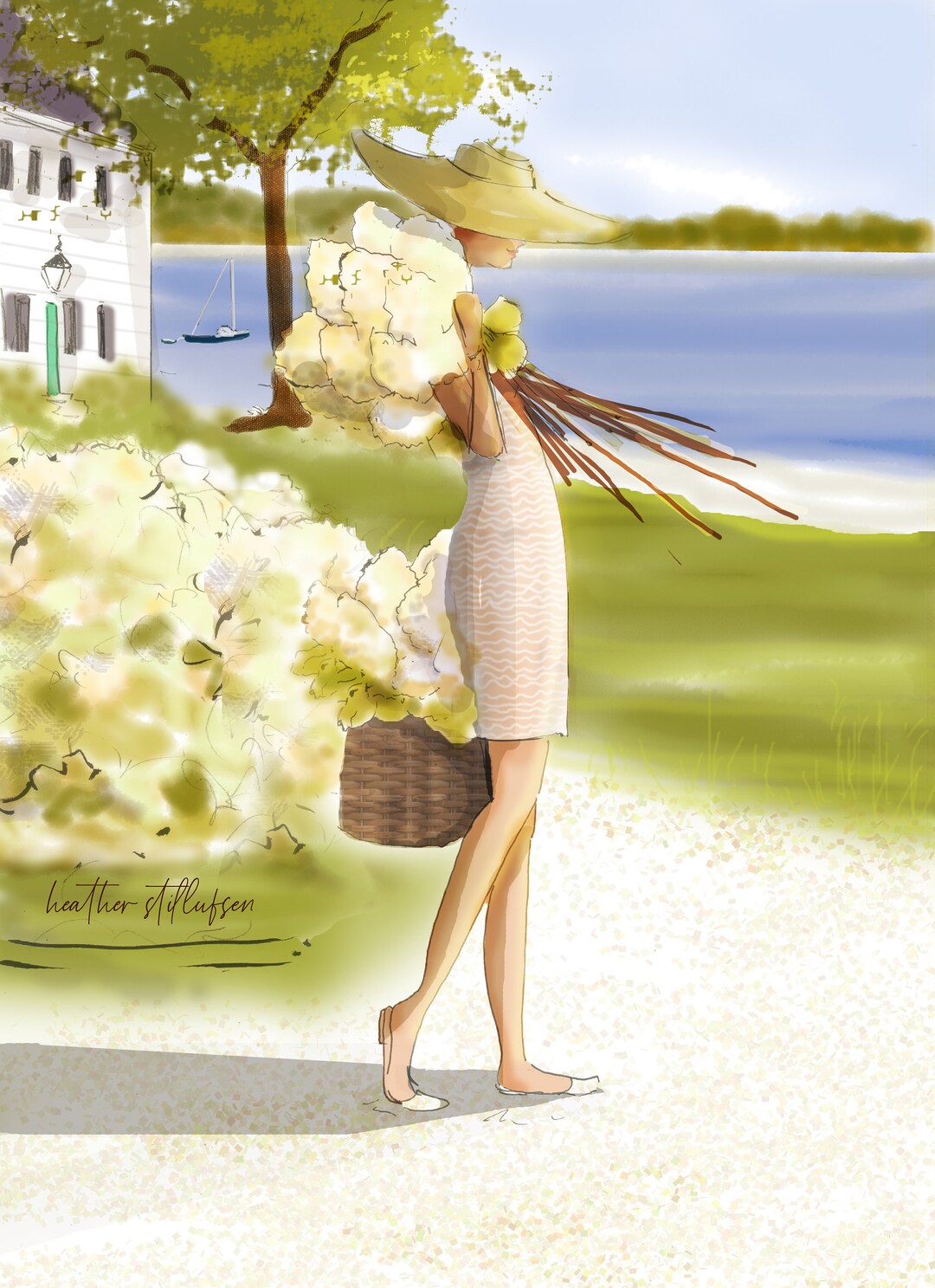 Art Print: New England Coastal Style Art Print weekend in Maine Wall ...