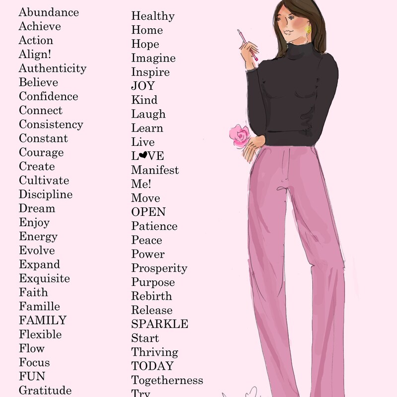 Pink Word Art - Etsy