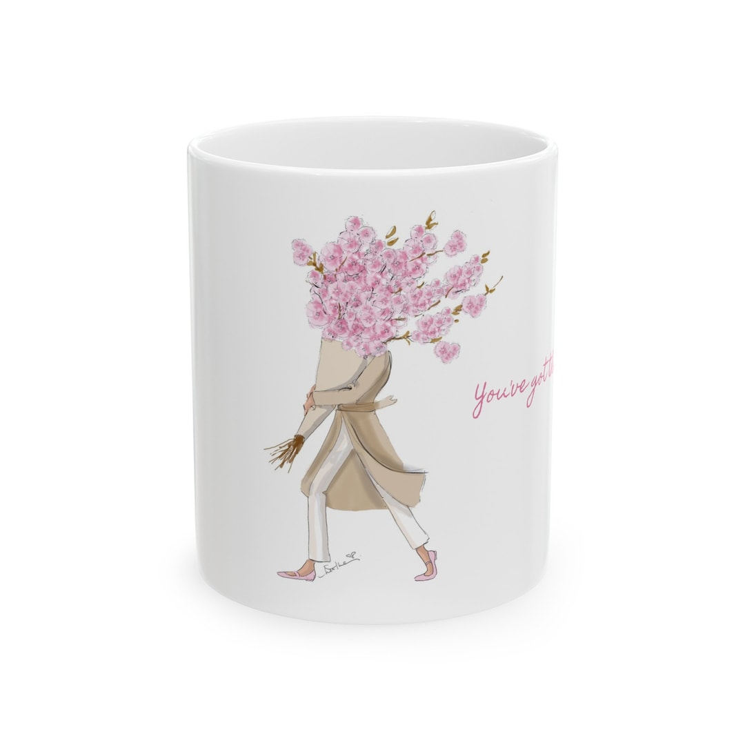 Cute Floral Mugs Pretty Coffee Mugs You've Got This - Etsy