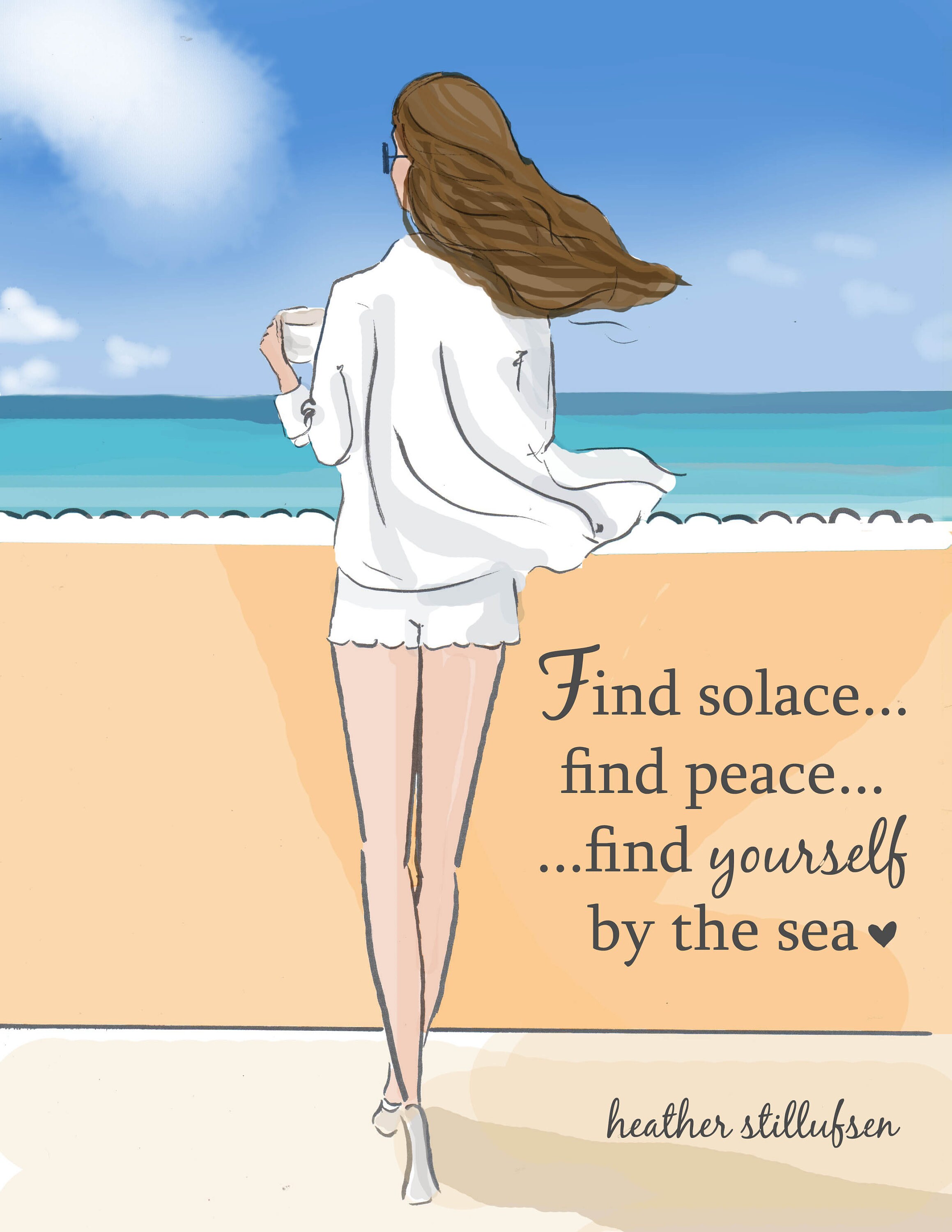 Find Solace and Peace Heather Stillufsen Beach Art - Etsy