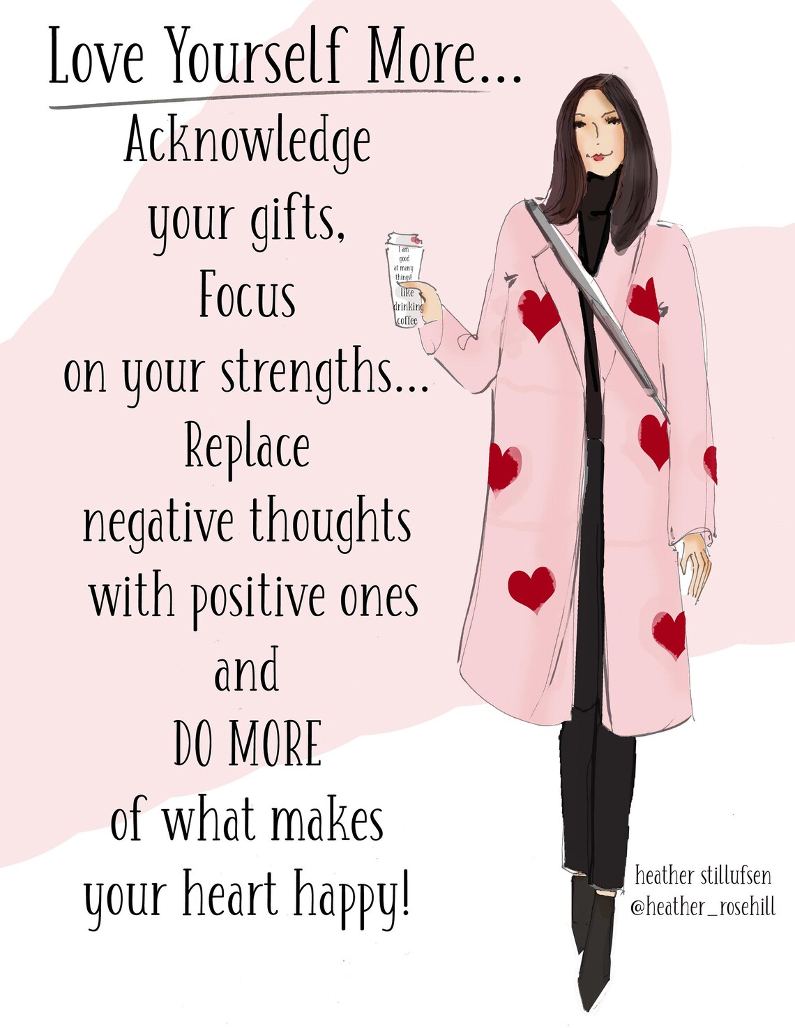 Valentine's Day Cards Valentine Art Love Yourself More | Etsy