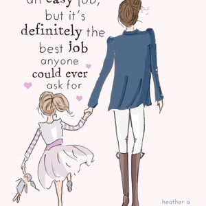 Mom and Daughter Art - Being a Mom - Art for Moms - Inspirational Art ...