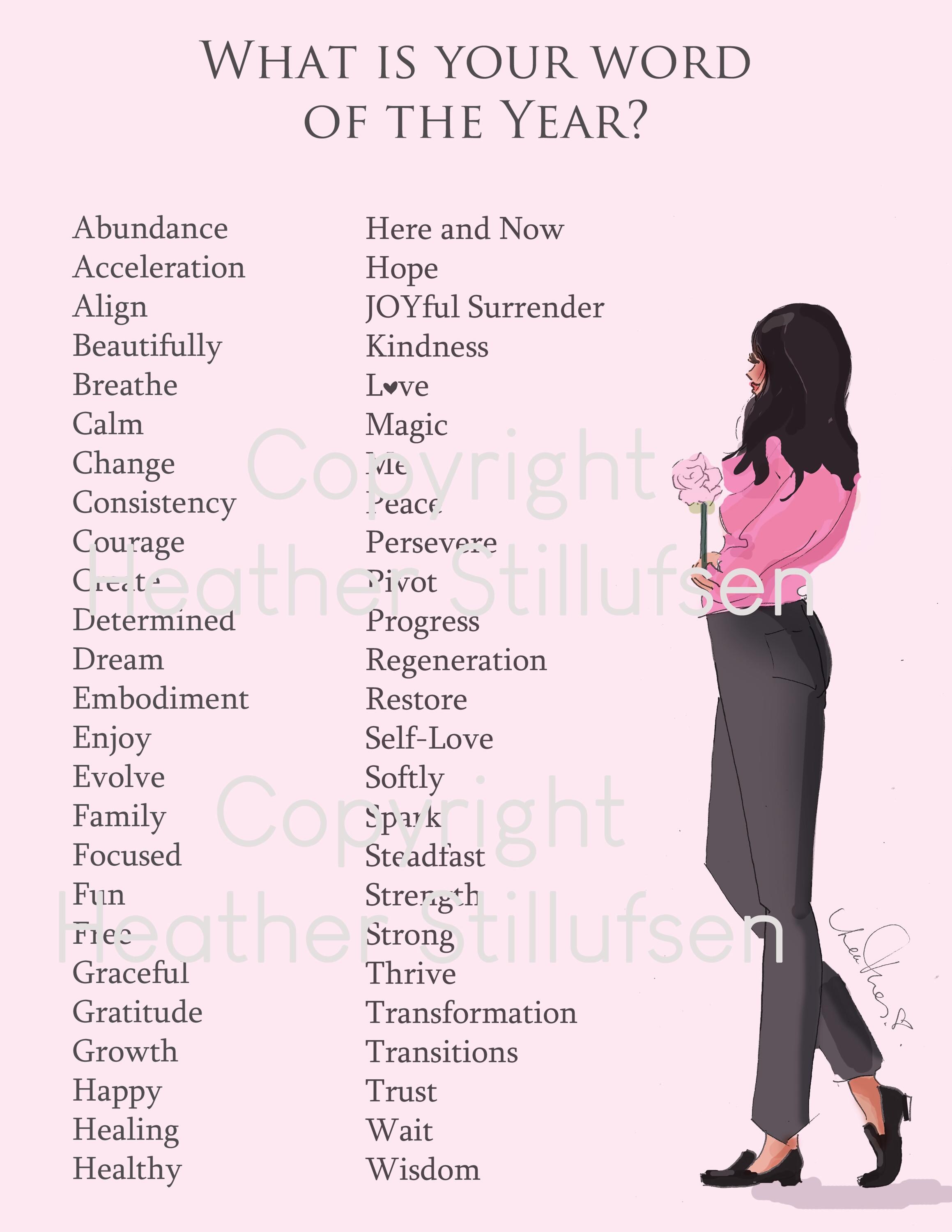 Word of the Year - Printable Digital Download {print at Home Activity ...