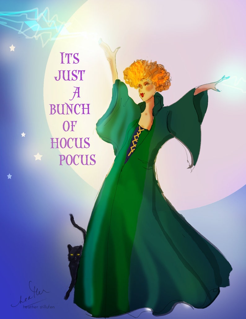 Hocus Pocus Art Print – Sanderson Sisters, Autumn Witch Card - Etsy