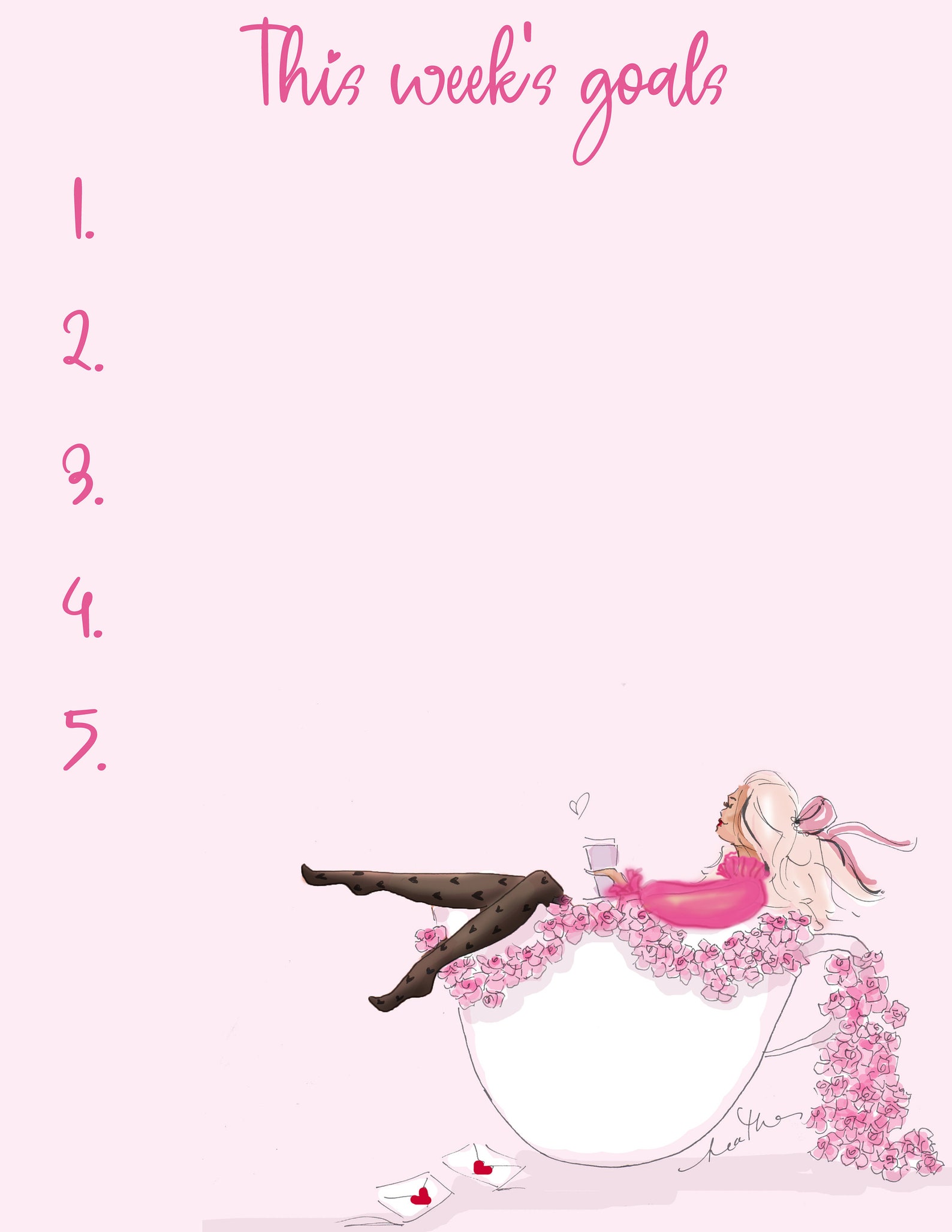 Weekly Goal List Download Goals Printable Heather Stillufsen Printables ...