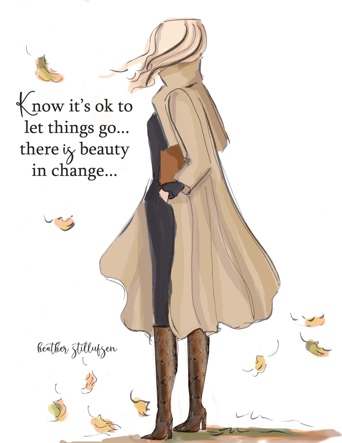 Know It's Ok to Let Go Autumn Autumn Art Autumn - Etsy