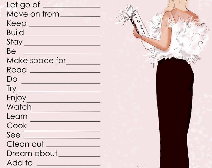 New Years 2024 Bucket List - Printable - Heather Stillufsen - New Years ...