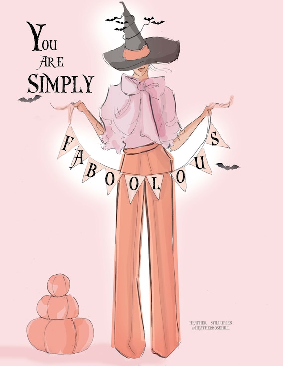 Halloween Cards Simply Faboolous Autumn Autumn Art | Etsy